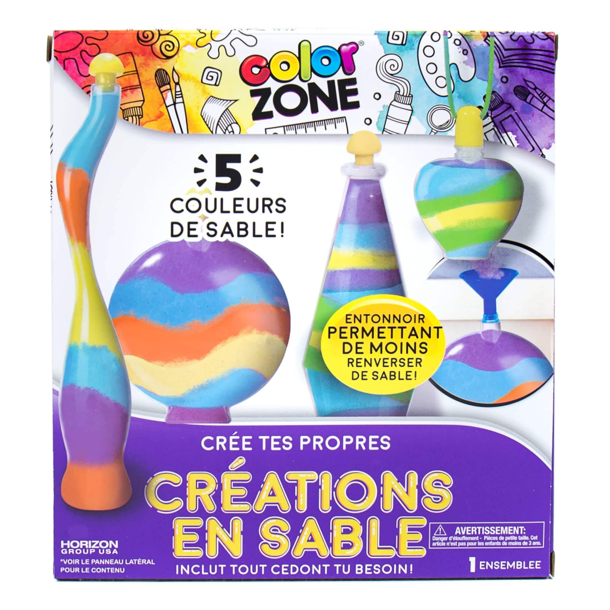12 Pack: Color Zone® Create Your Own Sand Art Kit