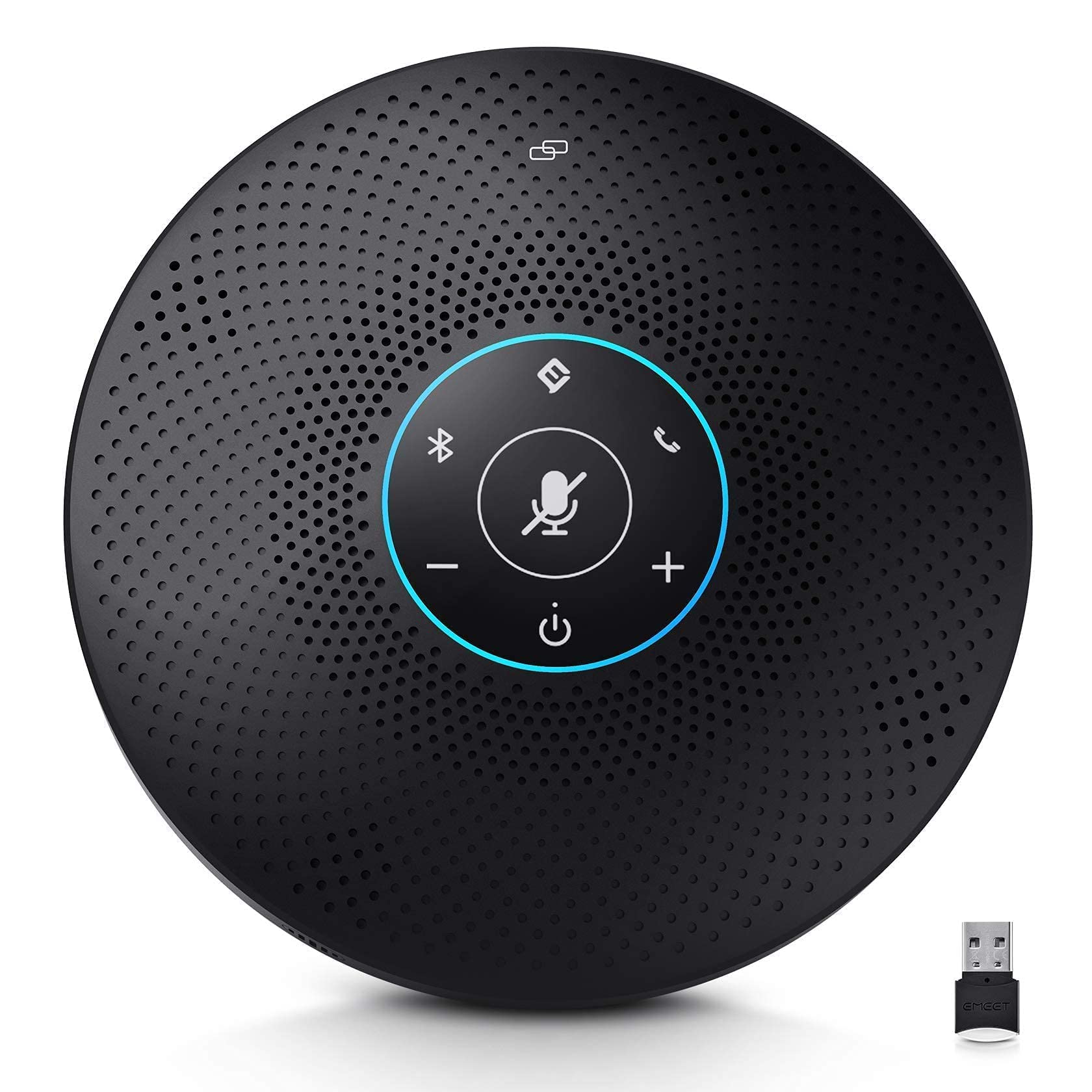 2 Bluetooth Speakerphone - M2 Max Professional Conference Speaker and for Around 20 People Business Conference Calls High Volume Noise Reduction Daisy Chain Dongle Home Office Skype