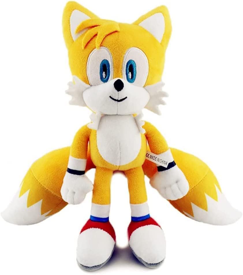 12 inch Sonic Plush Doll,The Hedgehog 2 The Movie Knuckles Toy, Shadow Stuffed Animals Plush Pillow, Gift for Kids (Tails)