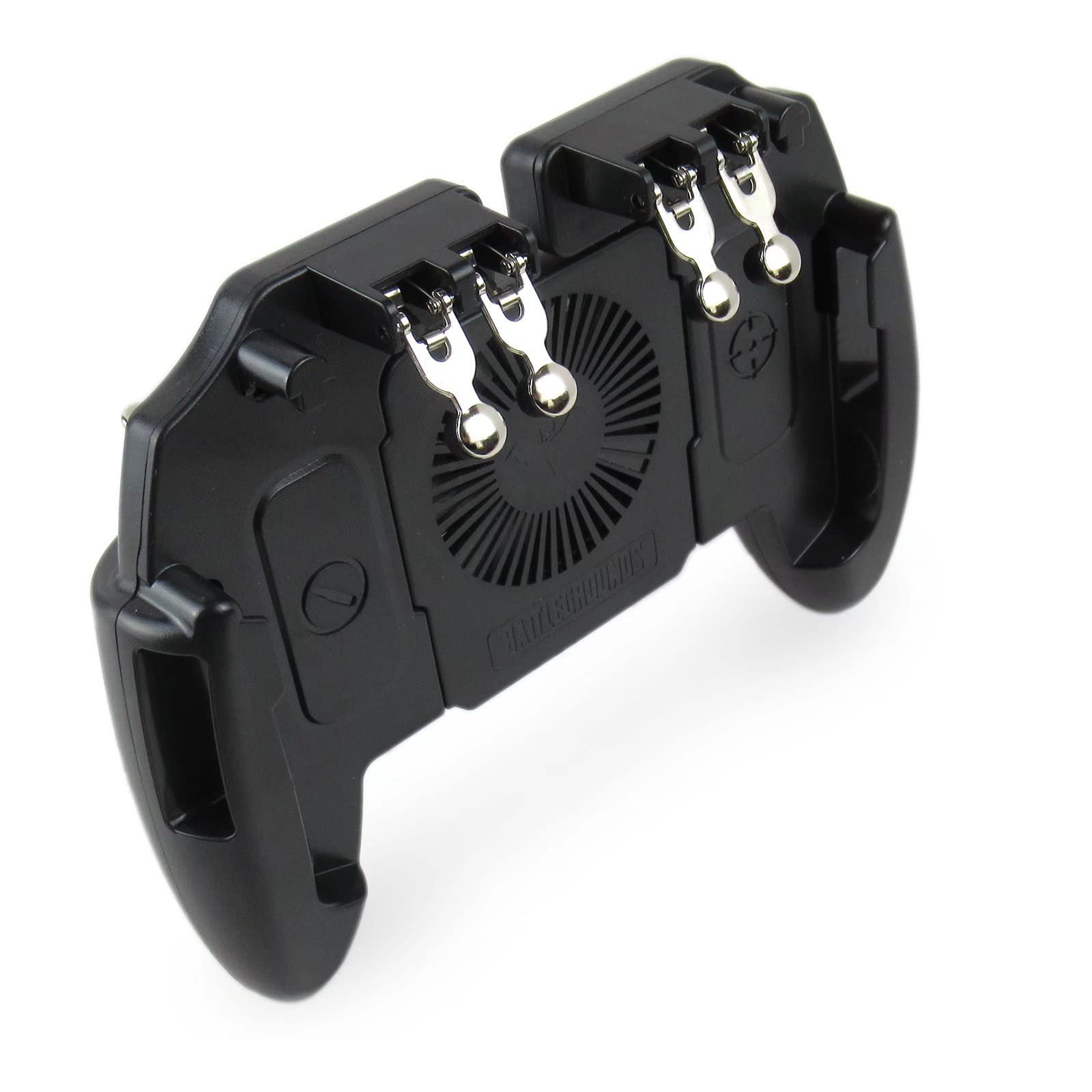 Acupress Mobile Game Controller with Cooling Fan/Phone Holder/Finger Sleeves for Most of the Mobile FPS Games Including Fortnite, PUBG,Knives Out, Cross Fire, for 4.7"-6.5" iOS Android Phones