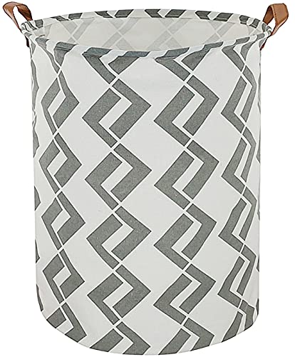 ASKETAM Fabric Laundry Basket Canvas Laundry Hamper for Dirty Clothes Toy Organizer Kid Nursery Room Decor Basket(Double seven)
