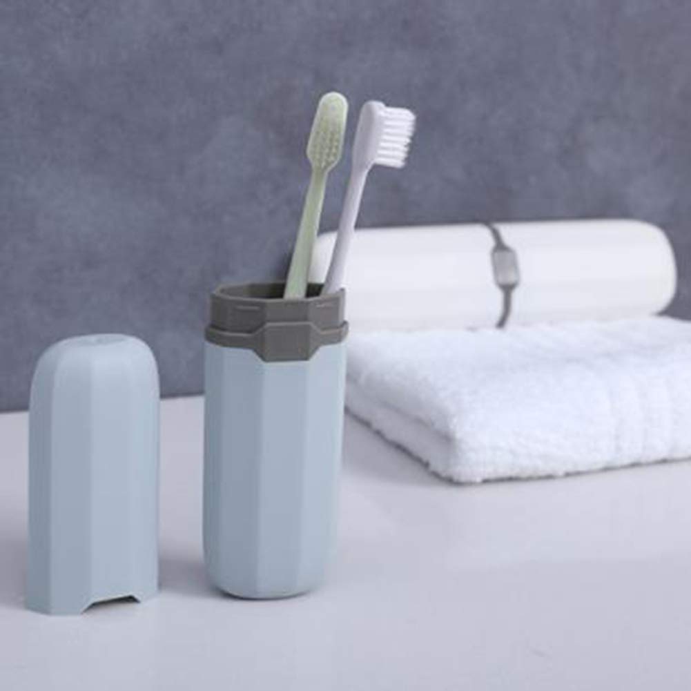 Academyus Home Portable Toothbrush Box Travel Toothbrush Box Cutlery Box Pencil Case Toothbrush Toothpaste Storage Box Transparent Black