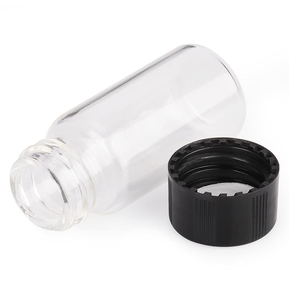 Labasics Clear Glass Sample Vials with Cap, Screw Cap Sample Vials Clear Glass Liquid Sampling Bottle Reagent Bottle with Cap Closure, 20ml / 0.6 oz. Pack of 20 (42 Packs, 10 ml)