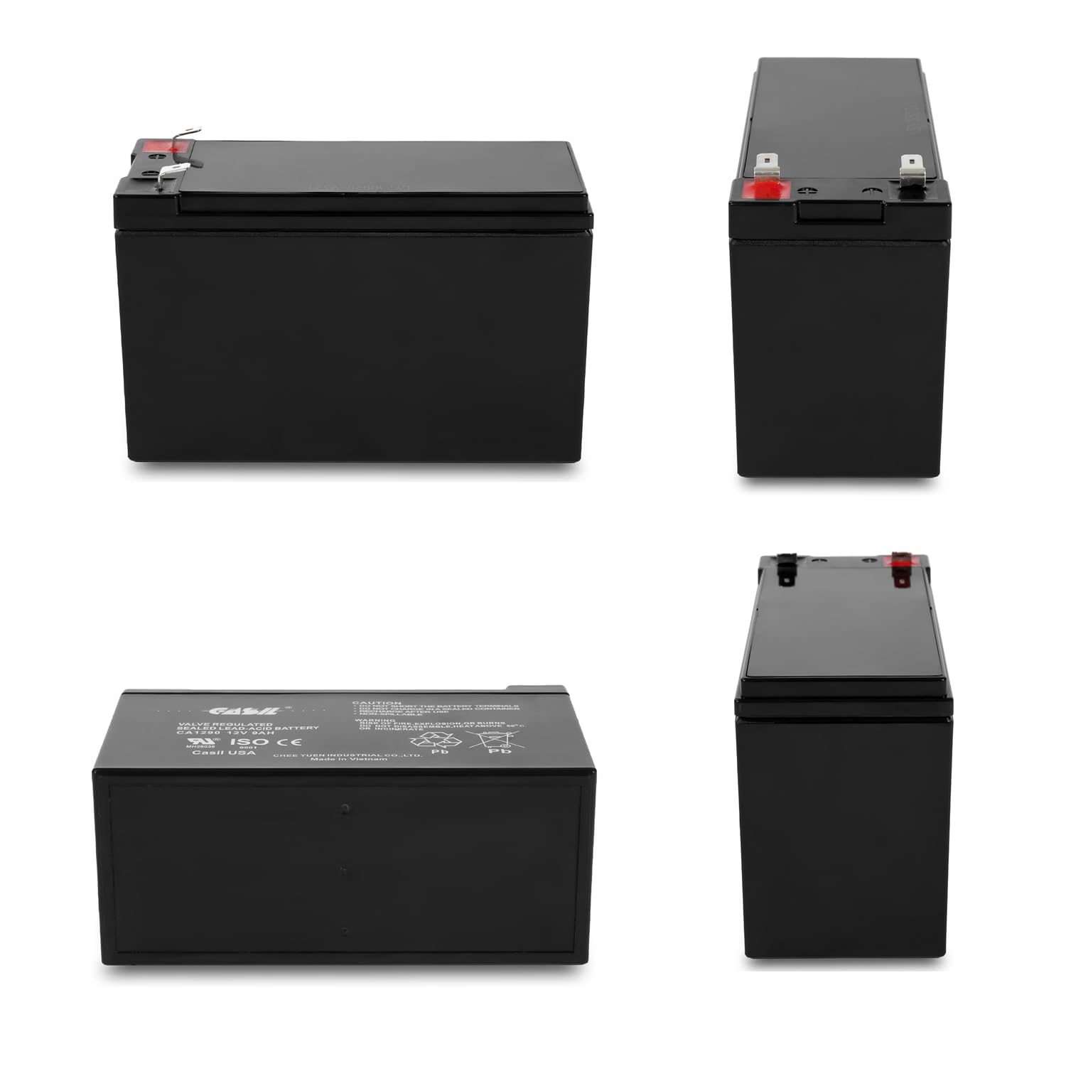 Casil 12v 9ah Rechargeable Sealed Lead Acid SLA AGM Battery F2 2 Pack, Replace for Razor e200 e200s e225 e300
