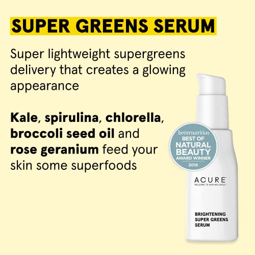 Acure Spring Glow Kit | 100% Vegan | For A Brighter Appearance | Includes Brightening Facial Scrub & Brightening Super Greens Serum