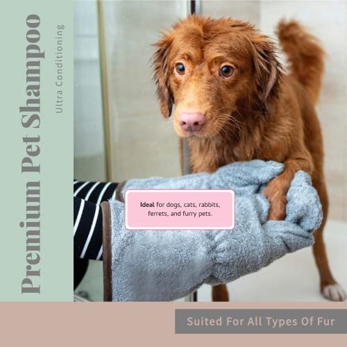 Begley’s Natural No Rinse Waterless Pet Shampoo, Bathless Cleaning, Deodorizing, and Odor Removal for a Shiny, Fresh Smelling Coat - Effective for Dogs, Puppies, and Cats - Fresh Lavender, 2 Pack