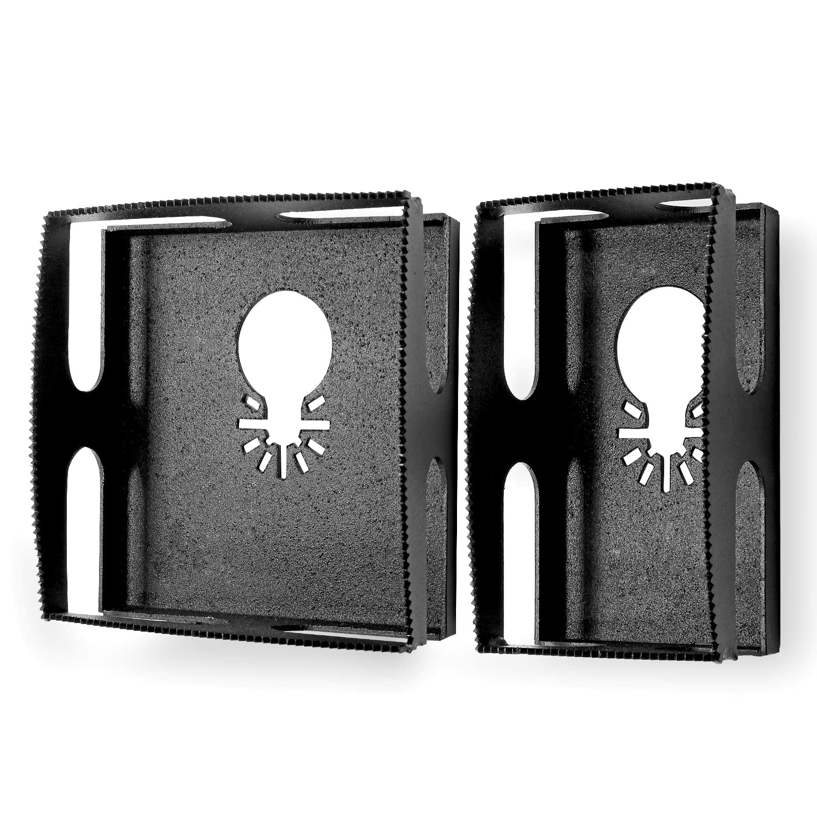 2 Pcs Stainless Steel Square Slot Cutter, Drywall Oscillating Tool Outlet Box Cutter, Electrical Box Drywall Outlet Cutout Tool, One Step in Place Oscillating Square Blade for Wood, Plastic Metal