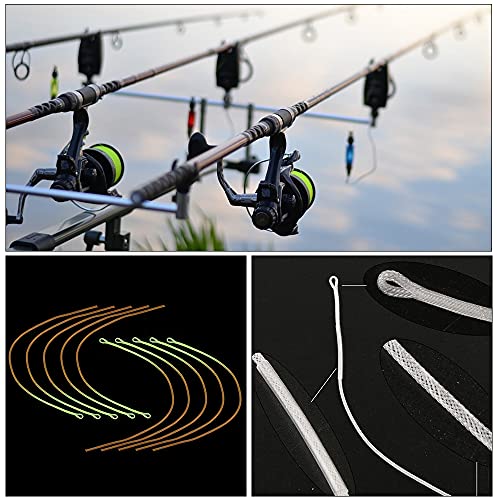 12 Pcs Braided Loop Connectors Fly Fishing Loop Line with High Strength Connector Offers an Easier Way for Fly Fishing Anglers