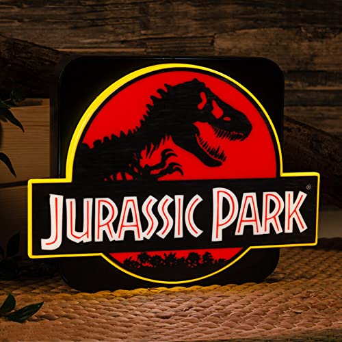 Numskull Jurassic Park Logo Lamp Wall Light - Ambient Lighting Gaming Accessory for Bedroom, Home, Study, Office, Work - Official Jurassic World Merchandise