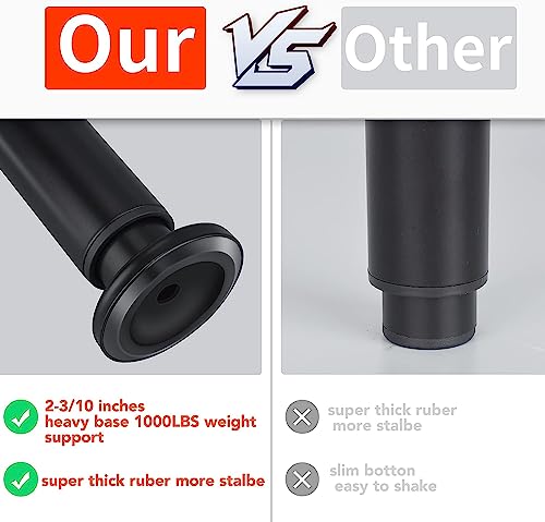 2pcs(7.1"-12.2")Adjustable Height Furniture Support Legs,Heavy Duty Furniture Replacement Legs Feet Foot,bed frame slat center support leg, Great for Sofa/Dresser/Coffee/Table/Couch/Cabinet