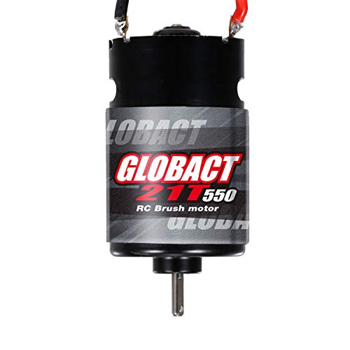 Globact Rc Motor 550 21T Brushed Motor for 1/10 RC Scale Rock Crawler Car TRX4 TRX6 Redcat Axial SCX10 SCX10II AXI03007 JL 90046 RC4WD D90