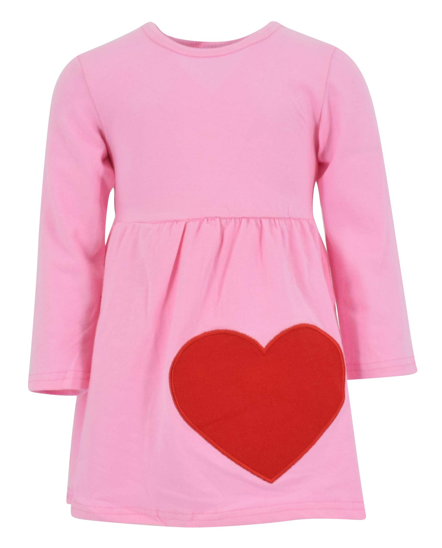Unique Baby Girls Toddler 3 Piece Valentines Day Matching Heart Print Legging Set (9t, Pink)