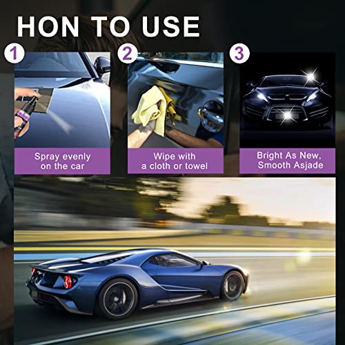 2Pack 3 in 1 High Protection Car Coating Cleaning Spray,Quick Coat Car Wax Polish Spray (100ML)