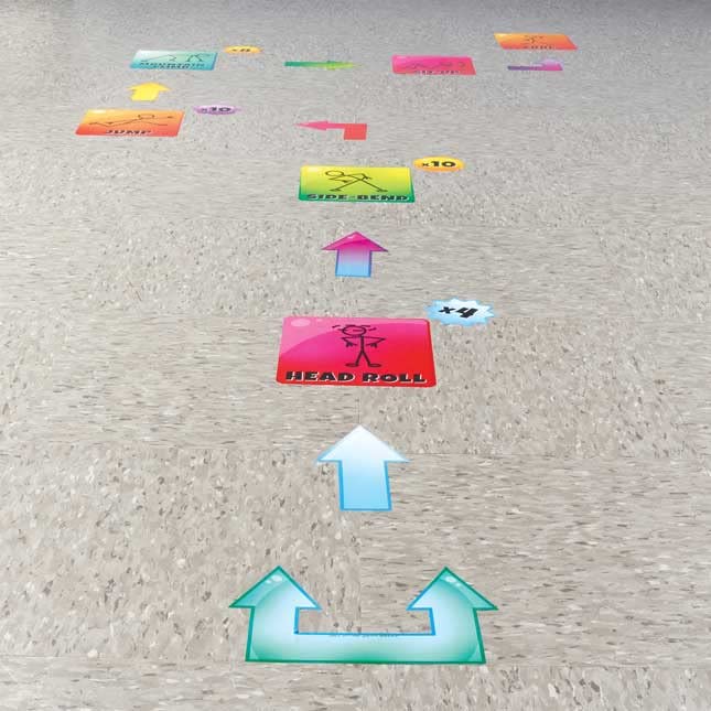 EZ Stick Sensory Path for Hallways β 98 Decals for Floors, Get Moving