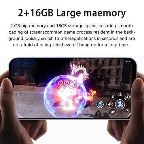 6.7Inch Unlocked Cell Phone Android Phones 2GB +16GB/SD128 GB Straight Talk Phone Dual Sim Boost Mobile Phones Smart Phones Unlocked New for Android10.0 (Blue)