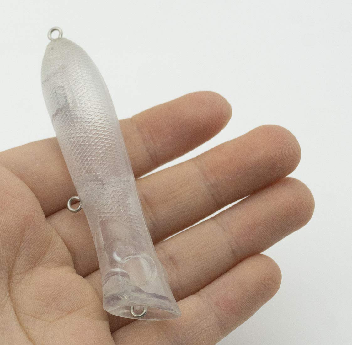10 pcs ABS Unpainted Popper Bait Fishing Hard Lure Body crankbait 82mm 9.26g Blank Lures 8183# Free Eye