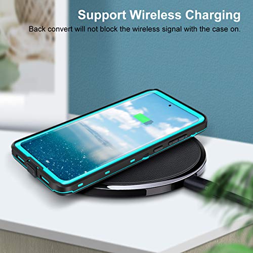 Ezanmull Galaxy S20+ / S20 Plus Case Waterproof with Built-in Screen Protector, Full Body Protection Underwater Shockproof Rugged Anti-Drop Protective Case for Samsung Galaxy S20 Plus 5G (Clear&Teal)
