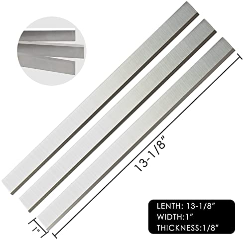 13-1/8 Inch Jointer Planer Knives Blades for Delta RC-33, DC-33 Rockwell Jointer Planer 13-1/8" x 1" x 1/8" 3pcs