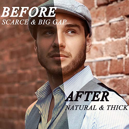 Beard Pencil Filler for Men - Sweat Proof, Water Resistance, Long Lasting & Natural Finish barber Pencil, Mustache Repair Shape (BLACK)
