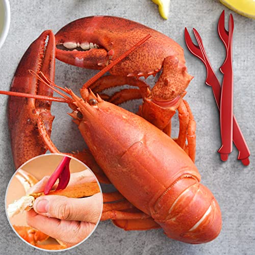20Pcs Crab Legs Crackers - Crackers Picks Tools Set for Lobster, Crab, Crawfish, Prawns, Shrimp, Easy Opener Shellfish picks knife, Seafood Tools with Bag