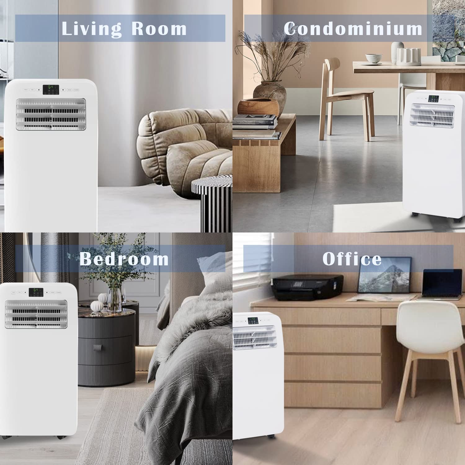 12,000 BTU Portable Air Conditioner with Built-in Dehumidifier & Fan Mode, 3-in-1 Quiet AC Cooling Unit Cools up to 400 sq. ft,LCD Display, Remote Control,Window Mount Kit Include