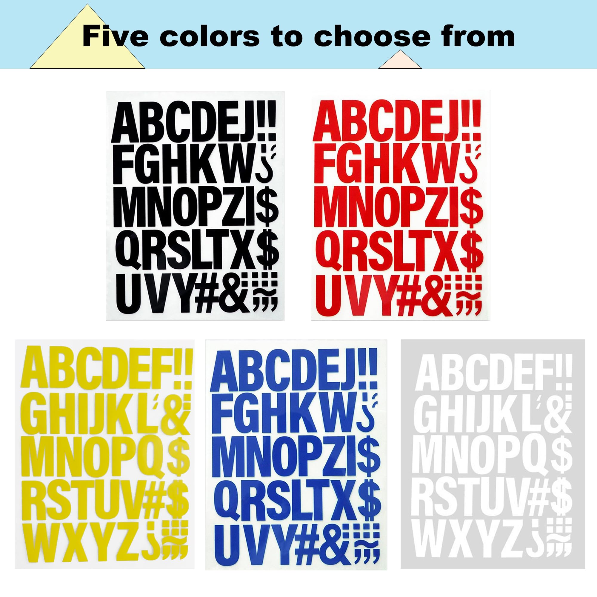 220 Pieces Iron on Letters for Clothing, 5 Sheets of Black Heat Transfer Vinyl for T Shirts, A-Z Patches PU DIY Crafts Alphabets Sticker for Fabric