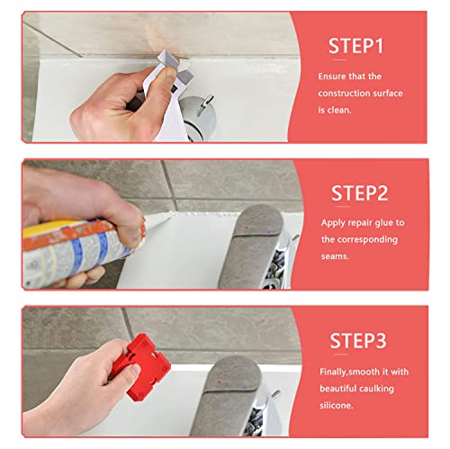 11 Piece Set ,Professional Caulking Tool Kit with Sealant Finishing Tools,Easy Silicone Caulking with Guides,Caulk Removal Tools and Fill Removal Tool Silicone Fill