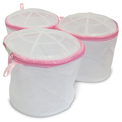 3-Pack of Premium Bra Wash Bags for Delicates - Double-Wall Protection Laundry Bags are Best for Protecting Delicates, Lingerie, and Socks