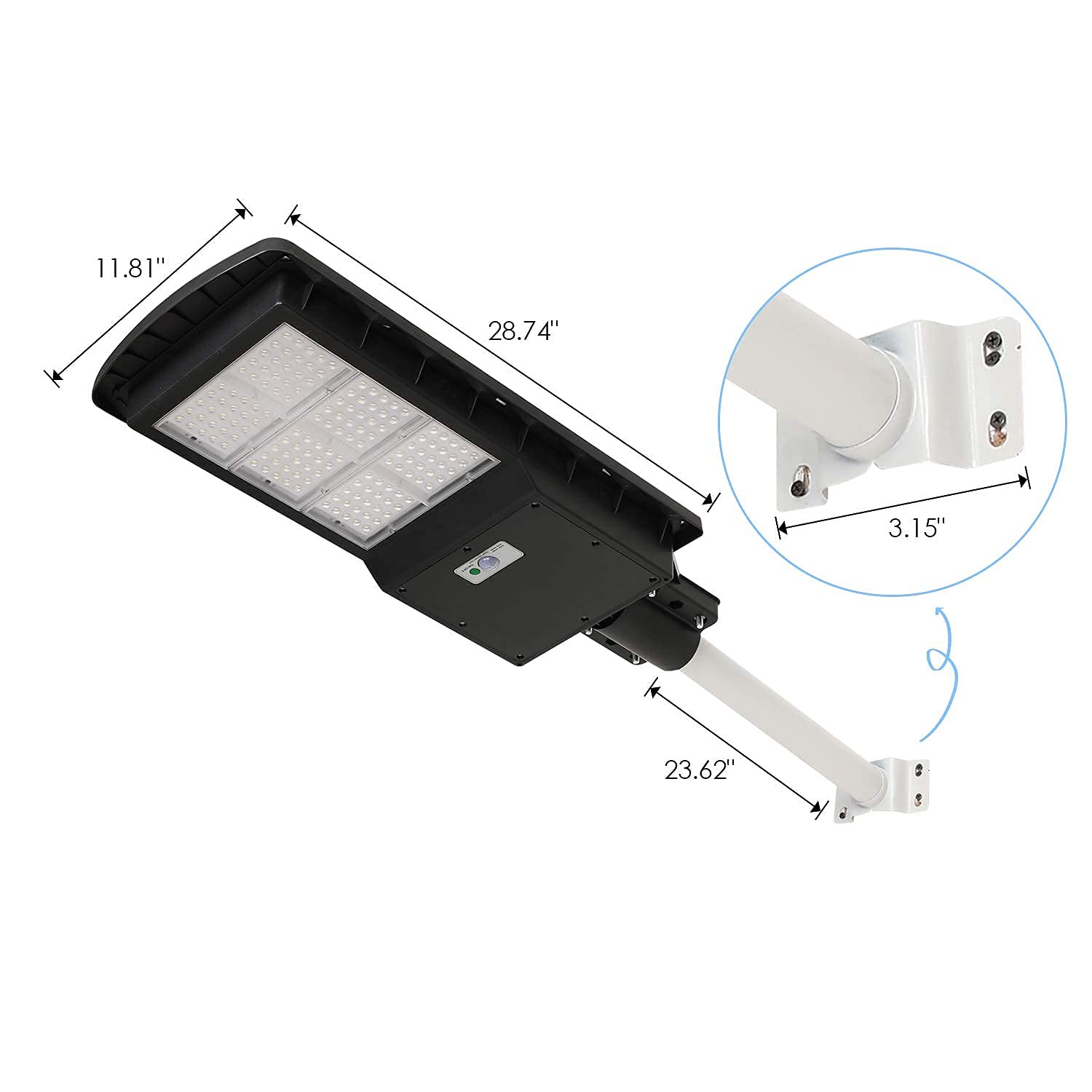 300W Solar Flood Light with Remote Control, Motion Sensor Dusk to Dawn Solar Security Flood Lights, IP67 Waterproof Dimmable Outdoor Street Lighting for Parking Lot, Garden, Yard, Driveway, Patio