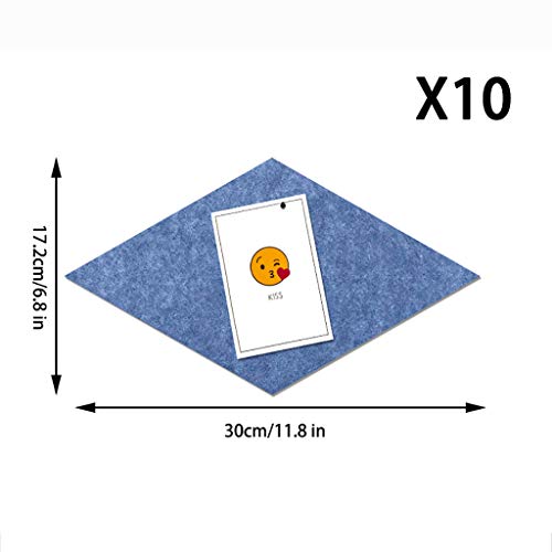 DIY Creative Background Rhombus Felt Board, self-Adhesive Decorative Photo Wall, Accept Customization in Many Colors