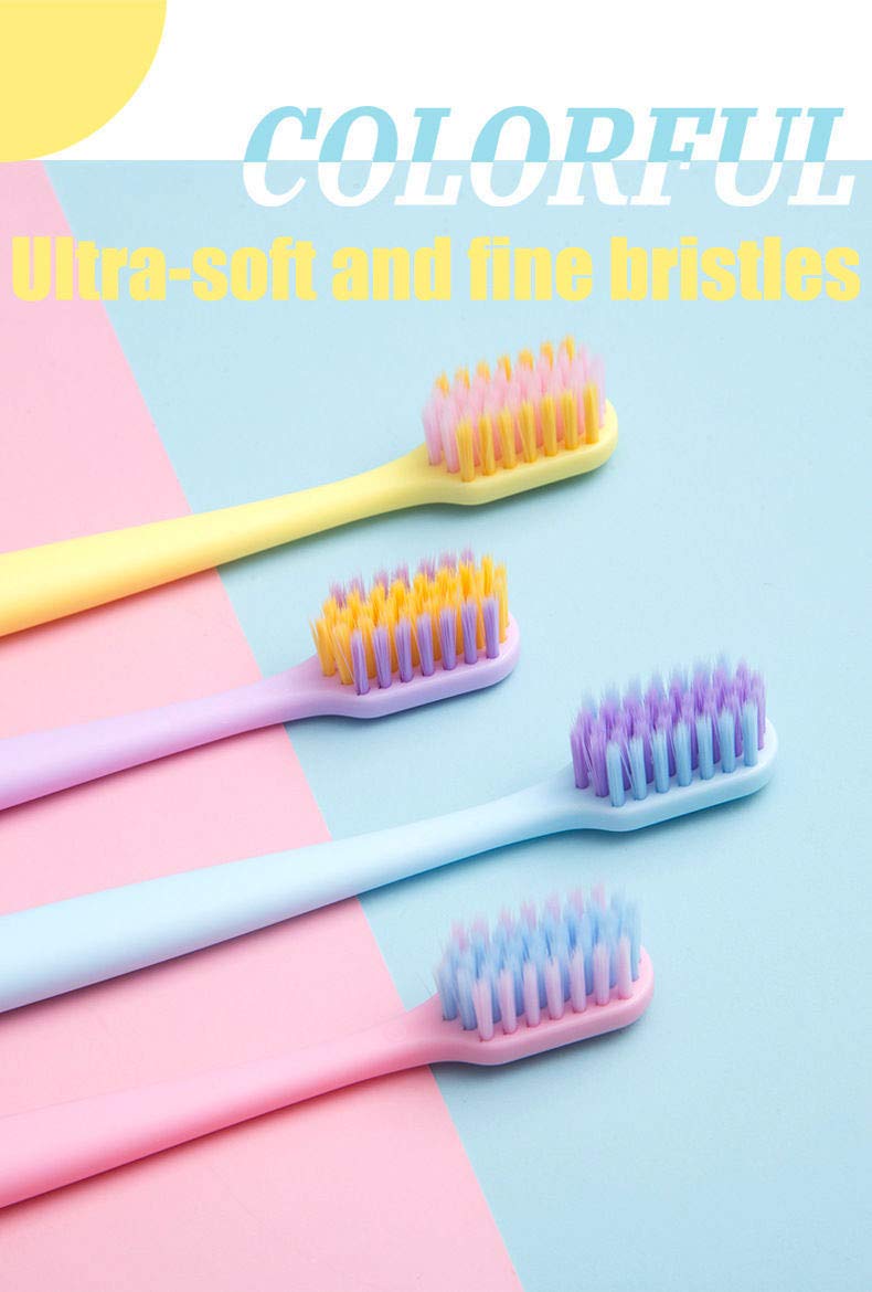 ARASO [8 Packs] Kids Toothbrush, Extra Soft Lovely Pastel Tone ICE-Cream Tooth Brush for Kids 2-8 Years (ICE Cream 8 Pack)