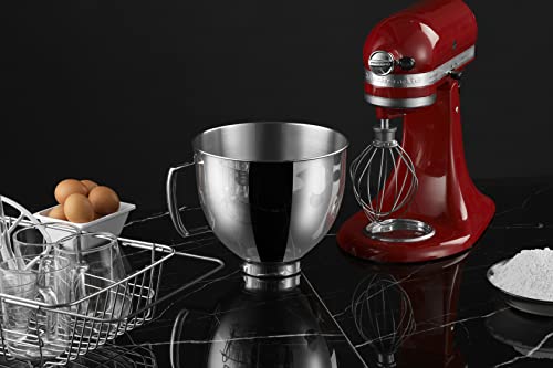 5 QT Stainless Steel Mixer Bowl Compatible With KITCHENAID TILT-HEAD STAND MIXERS 4.5-Quart (4.3 L) And 5-Quart (4.7 L) (Stainless Steel Polished)