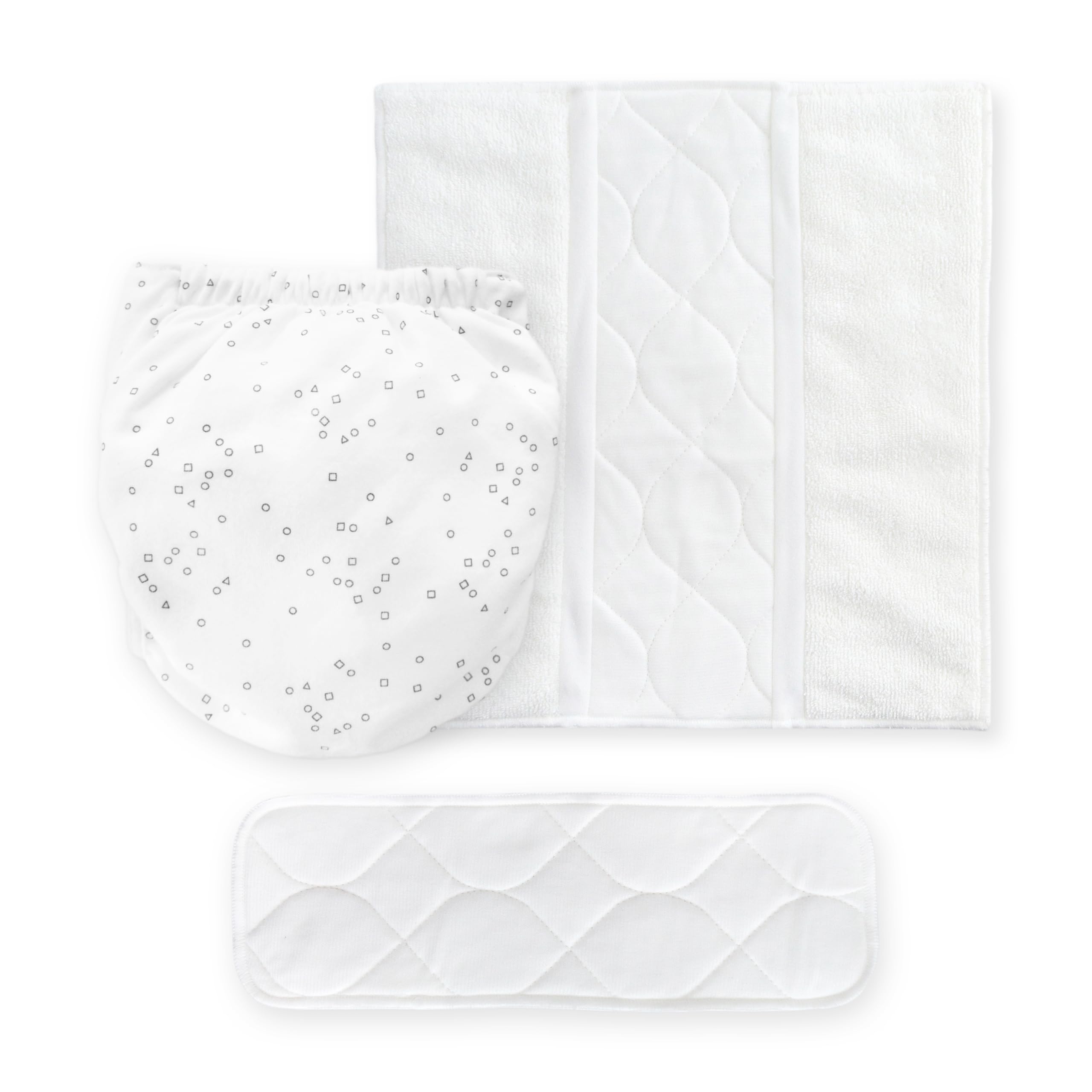 Amazing Baby Hybrid Cloth Diaper Cover with Pocket-Sling, Med, Sz 3 (12-25 lbs), Use with Boosties Inserts, Confetti, SmartNappy Set includes Cotton Knit Cover + Tri-fold Insert + Booster Pad
