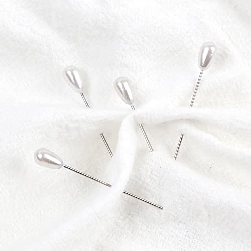 220p Corsage Pins, Boutonniere Pins, Boutineer Pin, White Pearl Pins, Wedding Bouquet Pins for Jewelry, Flower DIY Crafts