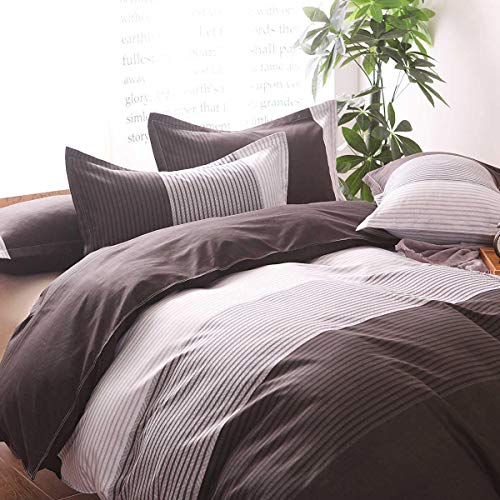 Bed Linen 3 Piece Bed Sheet Quilt Cover Quilt Cover Pillowcase Bedding Cover Stripe Style Quilt Cover Pillowcase Large taoxiang (Color : Red)