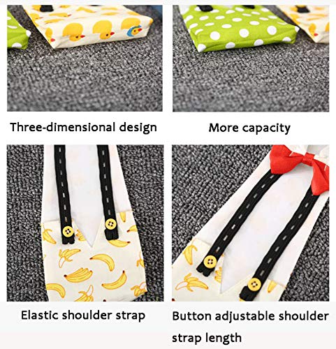 ABCD Chicken Diapers, Duck Diapers, Adjustable Chicken Diapers, Washable and Reusable, Chicken Costumes with Bows (Banana, M)