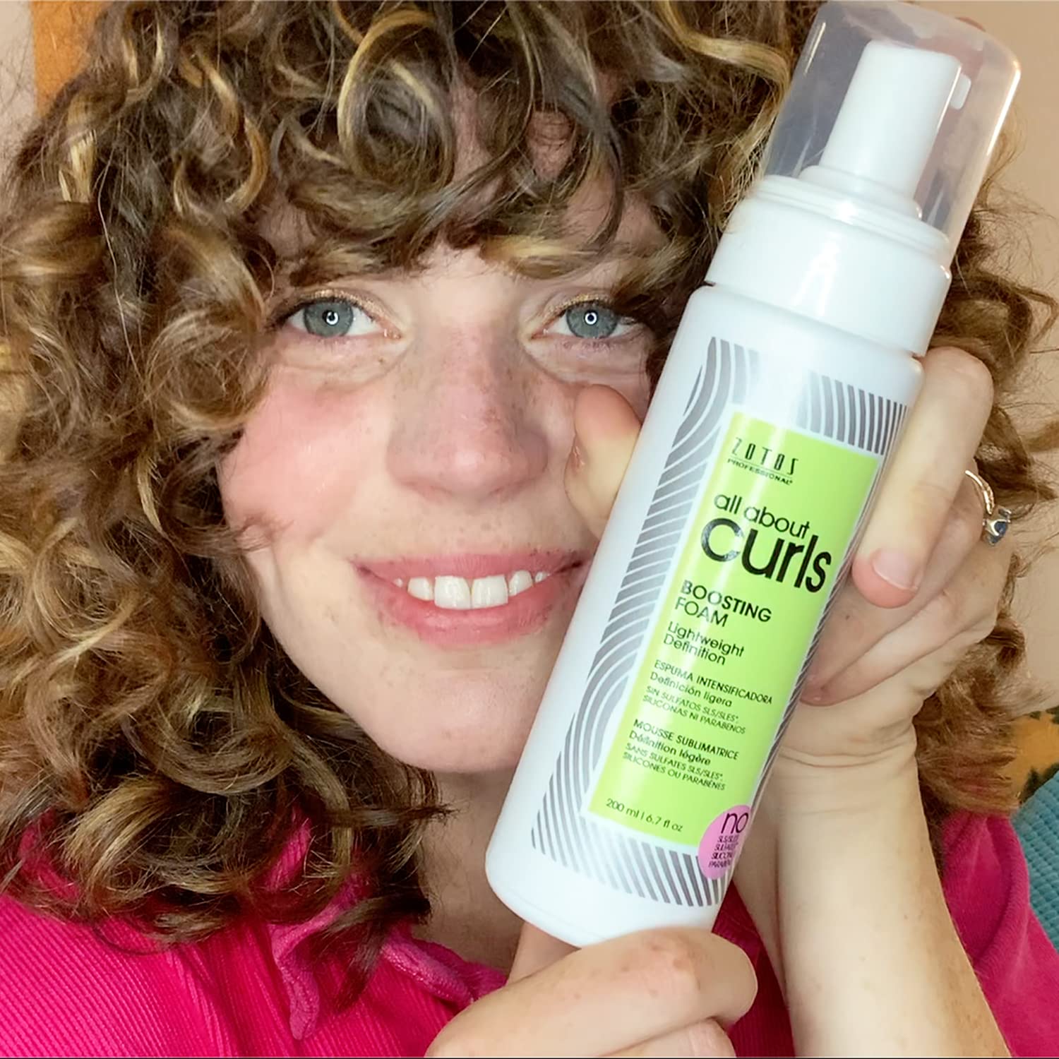 All About Curls Boosting Foam | Lightweight Definition Hold | Curly Hair Products | Volumizing Extra Fullness & Body | All Curly Hair Types | Vegan & Cruelty Free | Sulfate Free | 6.7 Fl Oz