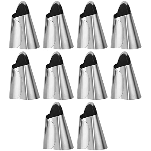 AIMPGSTL 10PCS Finger Guard for Cutting Vegetables, Stainless Steel Finger Protector, Thumb Guard Peelers for Onion Holder Slicer Kitchen Tool Avoid Hurting When Slicing and Chopping