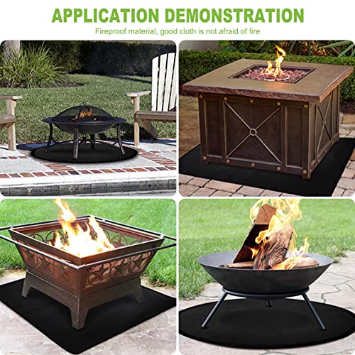 3 Layers Under Grill Mat for Outdoor Grill - 60 x 40 Inches, Large Fireproof Oil-Proof BBQ Grill Pad for Floor Deck Patio Protector, Fire Pit Mat for Indoor Fireplace, Ourdoor Charcoal Gas Grills
