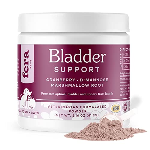 Fera Pets Bladder Support Dog and Cat Supplement – Kidney and Urinary Tract Health and Bladder Infection Prevention Supplements - Helps with Incontinence and Immune Antioxidant Vitamin