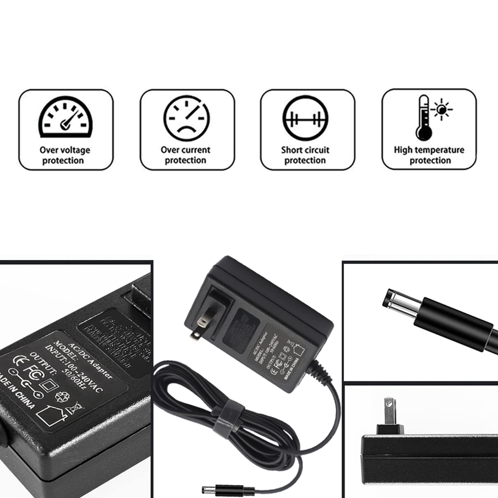 15V 3A AC Adapter Charger Power Supply