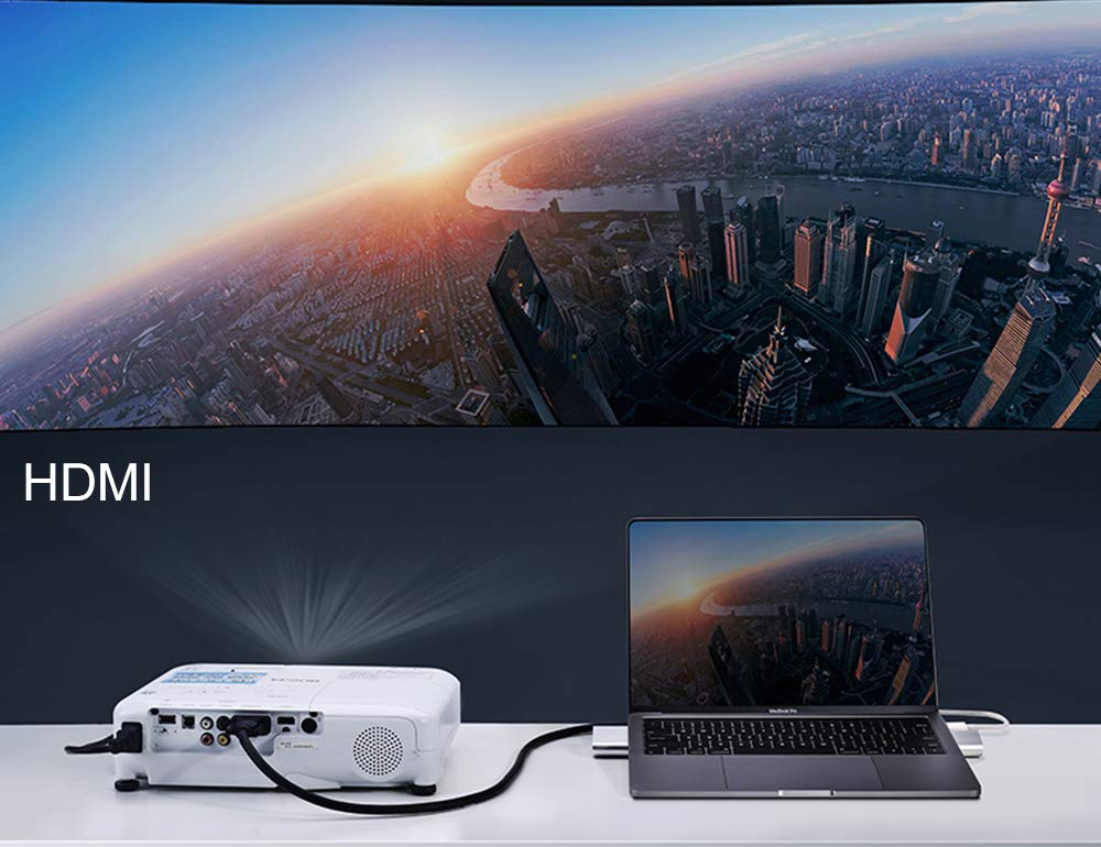 ADLOKO 10 in 1 USB C Hub, 4K HDMI, VGA, SD/TF Card Reader, RJ45 Ethernet, 3X USB3.0 Ports, 3.5mm Audio USB C Multiport Adapter