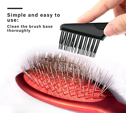 2pcs Hair Brush Cleaner Rakes, Cleaning Tool Set for Removing Hair Dust, Lint, Debris from Hairbrush, Comb, Hot-Air Brush