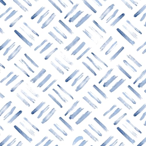 Lambs & Ivy Signature Crosshatch Organic Cotton Navy Blue Fitted Crib Sheet