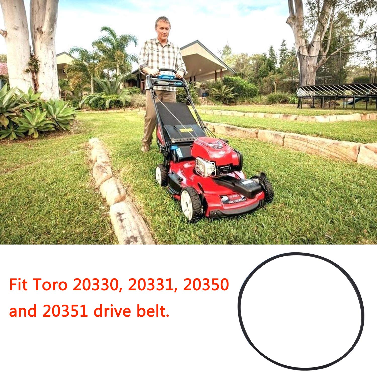 117-1018 Drive V-Belt Compatible with Toro Lawn Mower Deck Fit for Toro Recycler 20330 20331 20350 20351