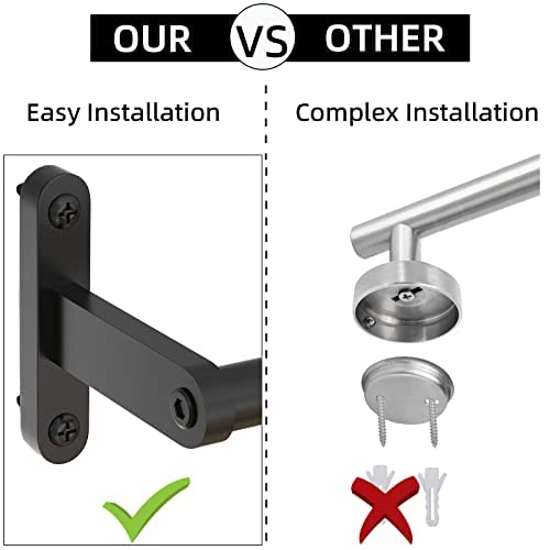 24 Inch Matte Black Towel Bar for Bathroom, Sturdy Wall Mounted Towel Racks for Bathroom Rustproof Stainless Steel Dish Cloth Hand Towel Holder for Bath Vanity Kitchen Door Shower Accessories