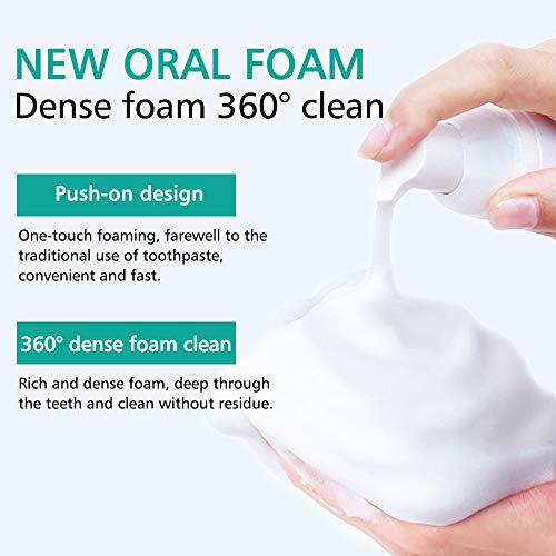 2 Pack Teeth Whitening Mousse - 2X 60ml Foam Whitening Toothpaste, Ultra-fine V-34 Mousse Foam Deeply Cleaning Gums, Stain Removal, Oral Care,Natural Mouth Wash Water