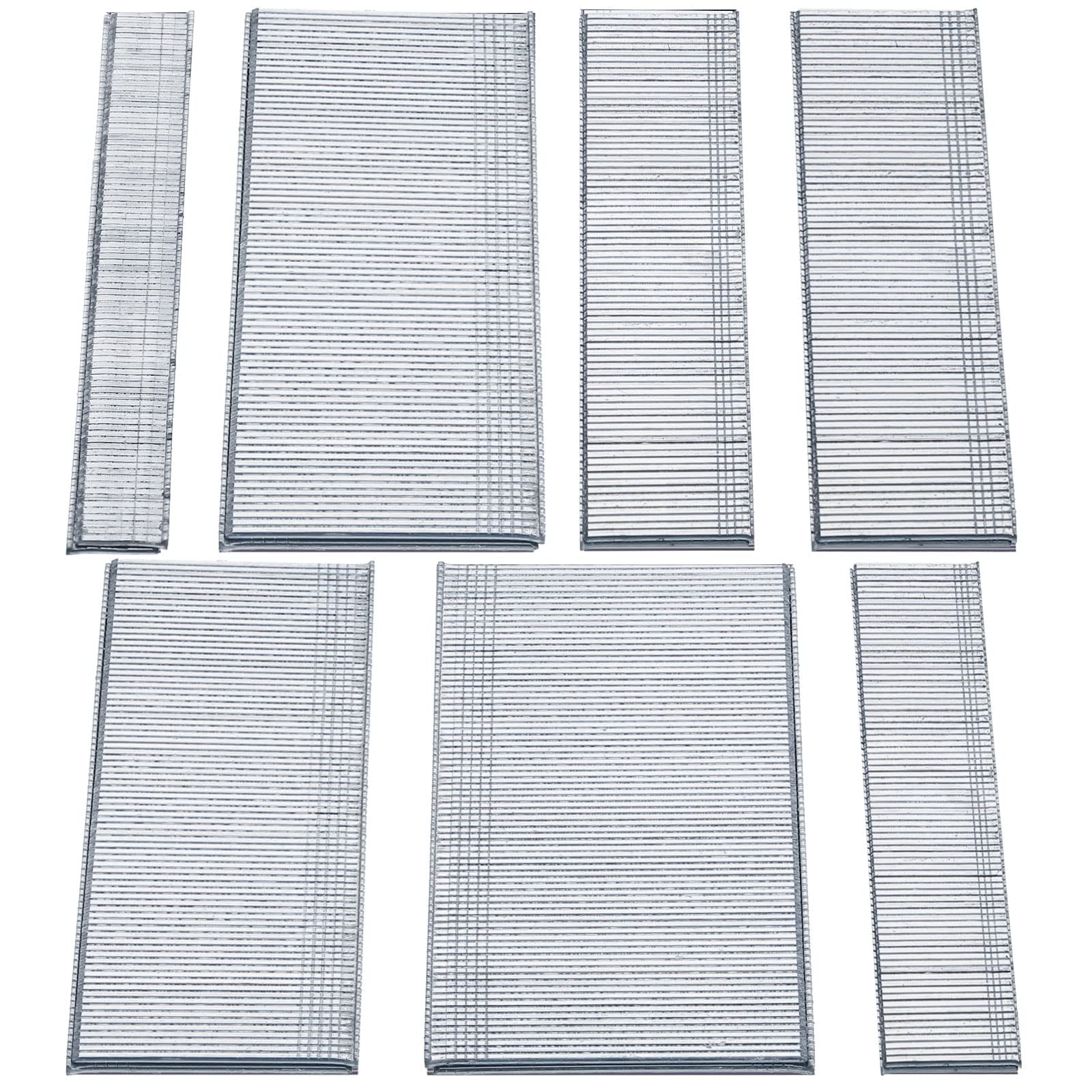1400 Pieces Brad Nails Nail Gun Nails Finishing Nails Small Nails 18 Gauge Brad Nails for Molding Cabinetry Building Assembly, 2/5 Inch, 5/8 Inch, 3/4 Inch, 1 Inch, 1-1/4 Inch, 1-1/2 Inch, 2 Inch