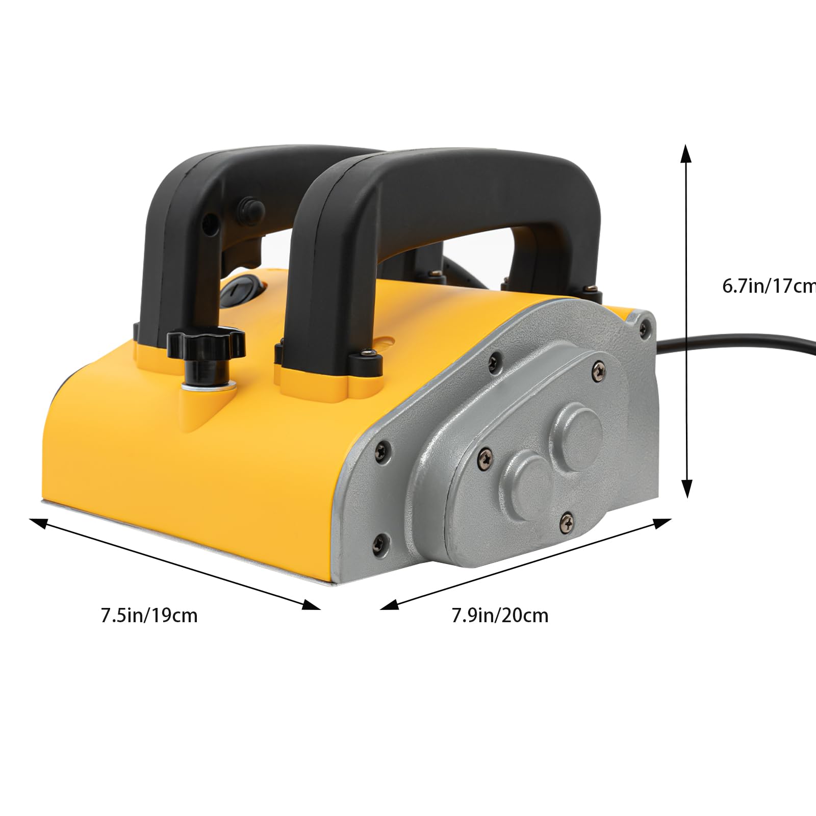 1200W Electric Wall Paint Scraper Machine Handheld Wall Surface Concrete Shovel with Steel Blades, Wall Planer with Dust Vacuum Bag 1-3MM Depth Adjustable for Paint Putty Removal, Wall Repair Tools