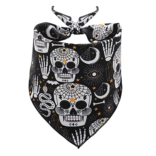 2 Pack Dog Halloween Bandana - Triangle Reversible Pet Scarf for Dogs, Adjustable Holiday Dog Bandanas for Small Medium Large Dogs Pets